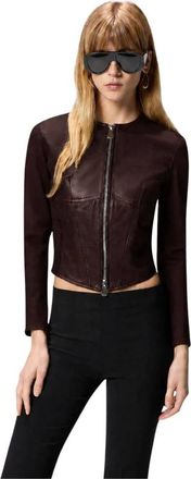 Pinko Pinko, Femme, Vestes, Brun, Taille: 38 FR Ginny Jacket