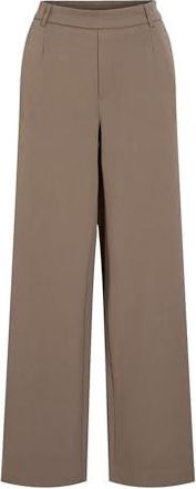 Vila Vila Wide Pant Vivarone Hw Pantalon Large Noos, Falcon, 44 Femmes