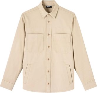 A.P.C. A.p.c., Homme, Chemises, Beige, Taille: L Overshirt Noah