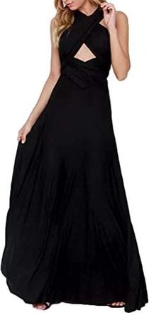 Onsoyours Femme Robe Longue de Cérémonie Chic Robe Multi-Style Sexy Taille Haute sans Manche Robe dEté Bandage de Soirée Cocktail Demoiselle dhonneur Mariage Fê