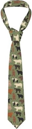 Generic Cravates Homme Ours Mignons, Animaux Abstraits Verts Fine Cravates &Eacute;troit Cravate Pour Affaires Mariage Remise De Dipl&ocirc;me