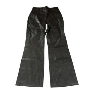 Calvin Klein Kunstleder Schlaghosen - - Trousers - Damen - Schwarzk - 2XS