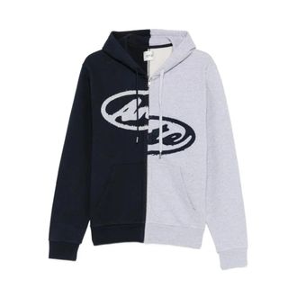 Arte Split Patch Zip Hoodie - - Sweatshirts & Hoodies - Herren - Grau - M