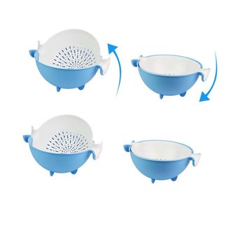 Cabilock K&uuml;chensieb Und Sch&uuml;ssel-set Gro&szlig;es Sieb Mit Sch&uuml;ssel Aus Pp Abnehmbarer Sieb-einsatz F&uuml;r Spaghetti Nudeln Gem&uuml;se Salatbl&auml;tter Obst Platzsparendes Desi