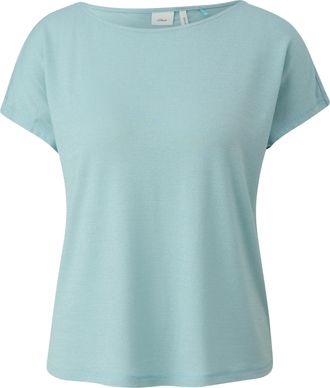 s.Oliver Black Label Damen 2147278 T-Shirt, blau 51X1, 38