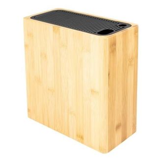Rockingham Forge Universal Messerblock, extra großer Aufbewahrungsblock mit 28 Steckplätzen, Bambus KB-6824WB, Schwarz