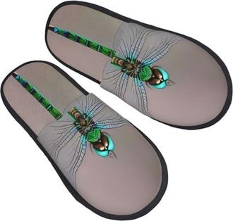 Generic Libellule Femme Homme Chaussures De Maison Confortable Slippers Antid&eacute;rapantes Pantoufles Pour Automne Maison Ext&eacute;rieur L