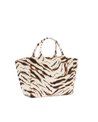 Ganni Womens Tote Bag Xxl Egret Recycled Cotton Handbags Hand