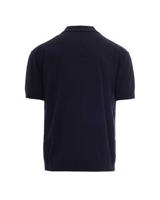 Paolo Pecora Mens Polo Shirt Knit Blue Cotton T-shirts And Polos