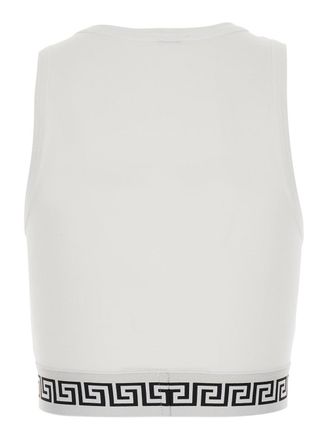 Versace Womens Jersey Top White Cotton Tops