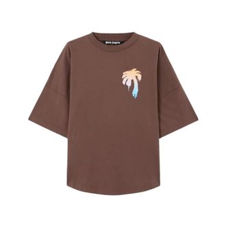 Palm Angels I Love PA Over Tee - - Tops - Herren - Braun - XS