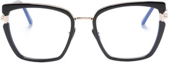 Tom Ford Eyewear FT5984B Cat-Eye-Brille - Schwarz
