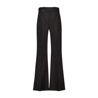 Courr&egrave;ges Tailored Caviar Woll Baggy Hosen - - Trousers - Damen - Schwarzk - L