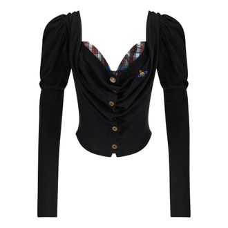Vivienne Westwood Bea Corset Cardigan - - Knitwear - Damen - Schwarzk - M