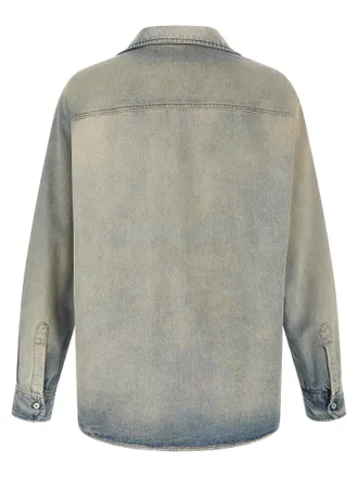 Maison Margiela Numeric Signature Denim Shirt - Blue