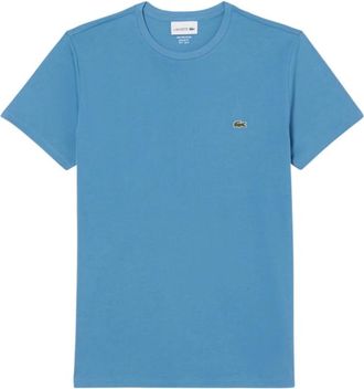 Lacoste Homme, Tops, Bleu, Taille: 3XS T-shirt en coton Pima