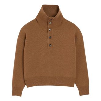Ami Pull &agrave; col boutonn&eacute; - Homme - Pulls - Beige - Taille: XL