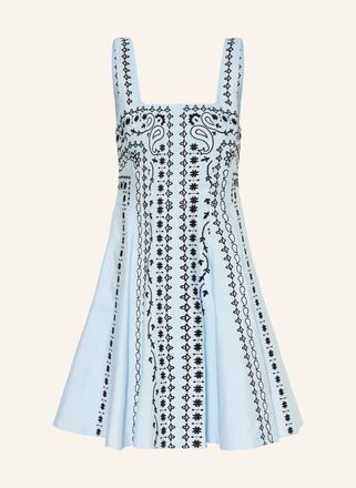 Maje Kleid Mit Leinen blau