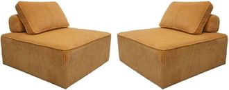 Sweeek Sweeek - 2er-Set Sofa-Modul-Sessel mit Cordbezug, Cord, Senffarben