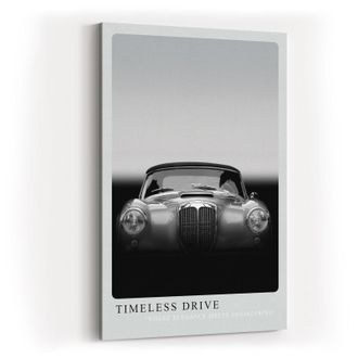 Paul Sinus Art Paul Sinus Wandbild 80x120cm Timeless Drive mit klassischem Oldtimer in Schwarzwei&szlig;
