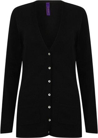 Henbury Cardigan Ladies V Button Cardigan