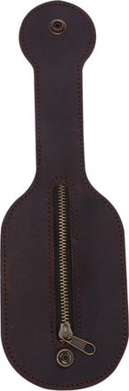 IFUNDOM Vintage Leder Münzbeutel Kaffee Braun Faltbare Geldbörse mit Gürtelschlaufe Robustes Portemonnaie für Reisen Alltag und Outdoor Gebrauch