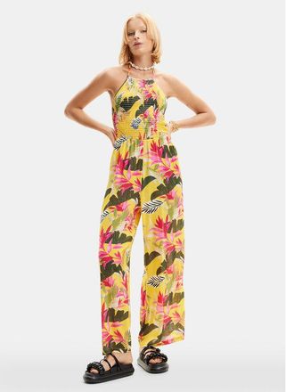 Desigual Jumpsuit Tropical Party 24SWMW22 Bunt Relaxed Fit