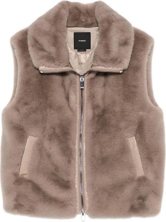 Pinko Pinko, Femme, Vestes, Brun, Taille: 36 FR Deyn Gilet
