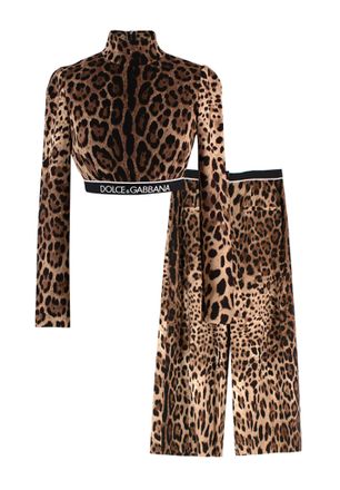 Dolce & Gabbana Dolce&Gabbana Cropped Cheetah Print Suit Size XS