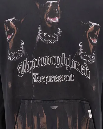 Represent Graphic Print Hoodie - Black