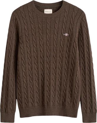 GANT Rundhals-Strickpullover - - Knitwear - Herren - Braun - L