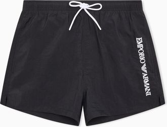 Emporio Armani Herren Short Boxer Badehose, Schwarz, XXL