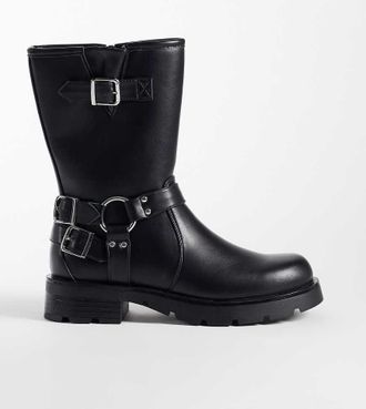 Glamorous Biker-Stiefeletten in Schwarz