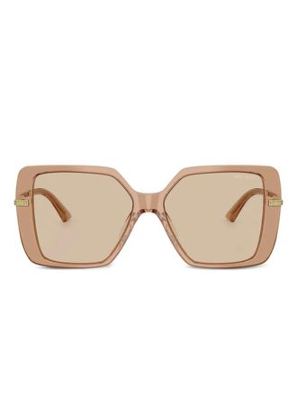 Jimmy Choo Eyewear lunettes de soleil &agrave; monture carr&eacute;e - Marron