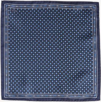 Eton Pochette de costume &agrave; motif en soie