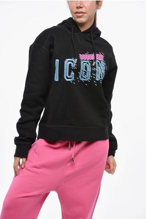 Dsquared2 ICON Cotton-Fleece Hoodie COOL FIT with Print size Xxs