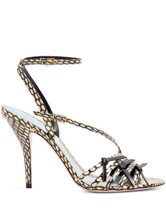 Valentino Garavani Nodine Elaphe Sandalen - Schwarz