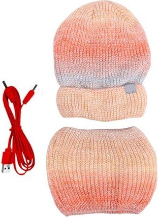 Generic Bonnet chauffant pour homme - Ensemble bonnet et &eacute;charpe chauds 2 en 1 - Chapeaux en tricot chaud | pour homme et femme | Pour lext&eacute;rieur, lhiver, le 