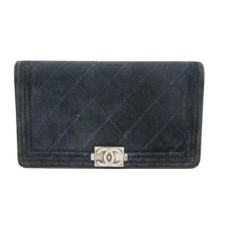 Chanel Pre-owned Boy Long Wallet - Femme - Pre-owned - Bleu - Taille: ONE Size