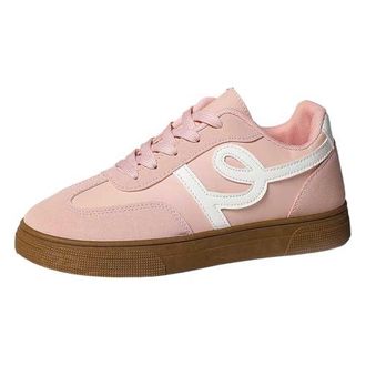 Generic Baskets Enfiler pour Femme Jogging Unisex Casual Lacets Sneakers avec Bande Lastique Coussin dair Basket sans Talon Femmes Chaussures Marche en Mousse