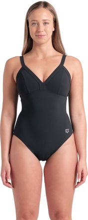 Arena Arena Damen Womens Lara Shapewear Soft Curve Back C Cup One Piece Swimsuit Badeanzug, Nachtgrau, 42