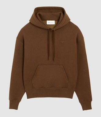 Ami Sweatshirt Grand Ami De Coeur Marron Chocolat