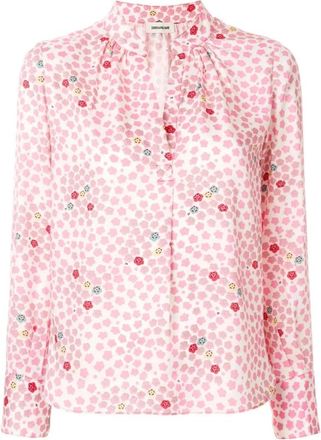 Zadig&Voltaire Chemisier imprim&eacute; - Femme - Blouses et Chemises - Rose - Taille: 40 FR