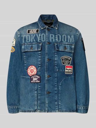 Replay Regular Fit Jeansjacke aus Baumwoll-Mix