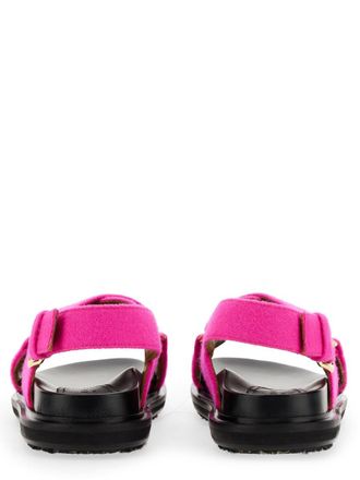 Marni Criss Cross Leather Sandal - Pink