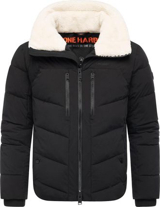 Stone Harbor Herren Steppjacke Ansello mit Teddyfleece-Kragen & Fleecefutter