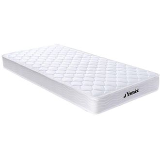Vente-Unique Vente-Unique - Matelas ressorts 90 x 200 cm - Mousse &agrave; m&eacute;moire de forme &eacute;p. 15 cm - Soutien ferme - Coutil stretch blanc