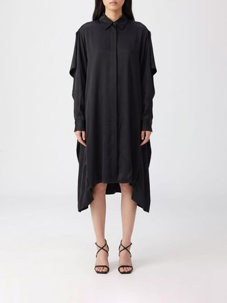 Loewe Asymmetrisches Seiden-Minikleid im Hemdblusenstil mit &uuml;berschnittenen Schultern