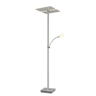 Lucande LED Stehlampe Parthena dimmbar (Modern) in Alu aus Metall u.a. f&uuml;r Wohnzimmer & Esszimmer, Wohnzimmerlampe, Stehleuchte, Floor Lamp, Deckenfluter, Sta