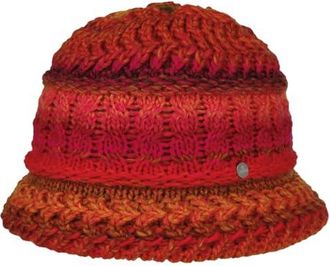 Lierys Bonnet Alesund Tricot pour Elle Femme - Made in Germany Chapeaux Cloches Chapeau lhiver Hiver Automne-Hiver - Taille Unique Pink-Orange